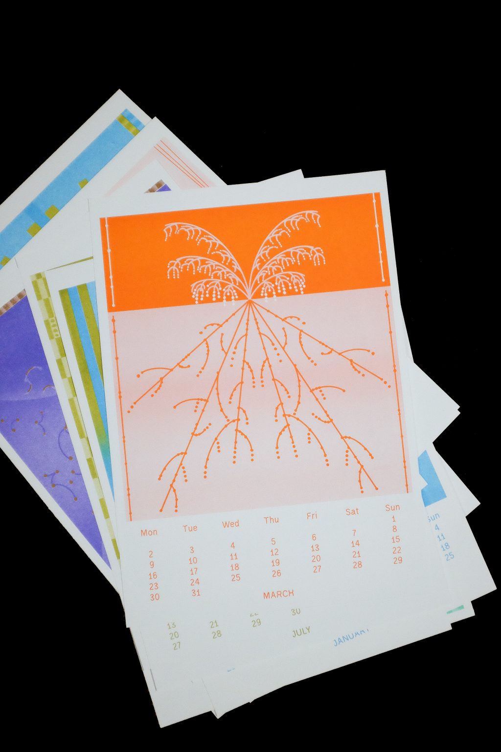 Riso-printed Calendar 2026 by Hannah Kansy | People of Print
