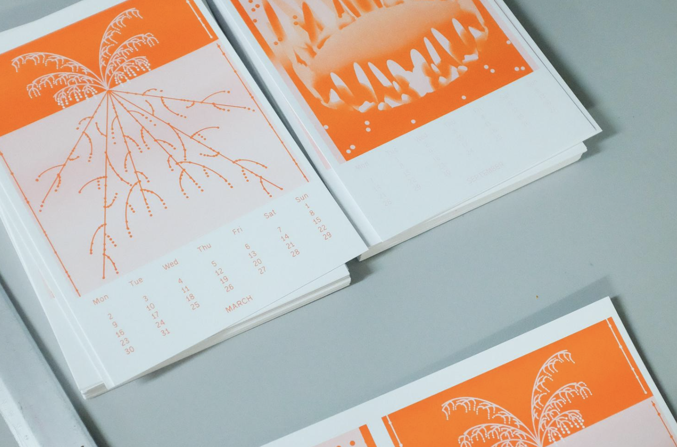Riso-printed Calendar 2026 by Hannah Kansy | People of Print